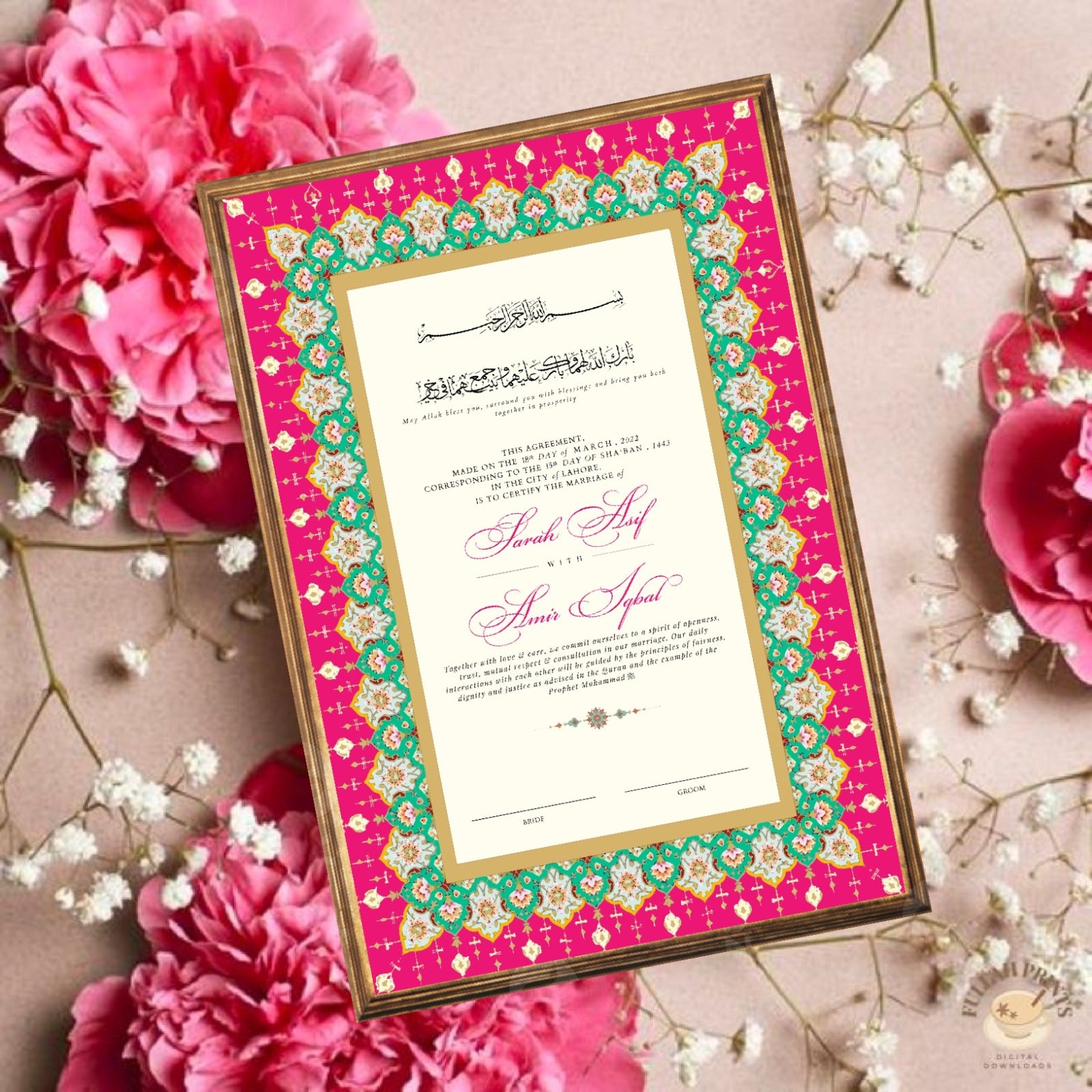 Elegant Nikah design – Little Letter Company